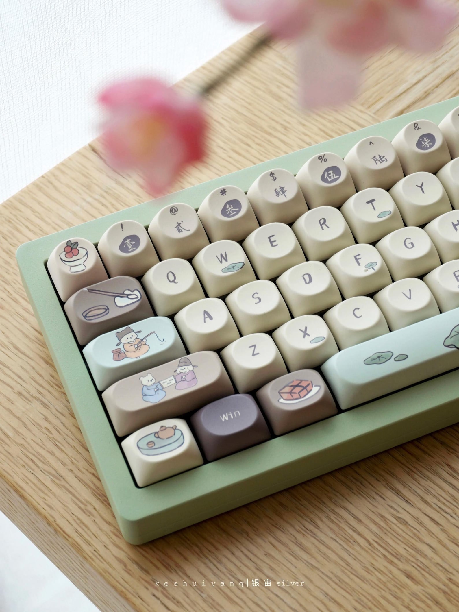 Cute Bunny Adventures Theme Keycap Set Keycap Set for Mechanical ...