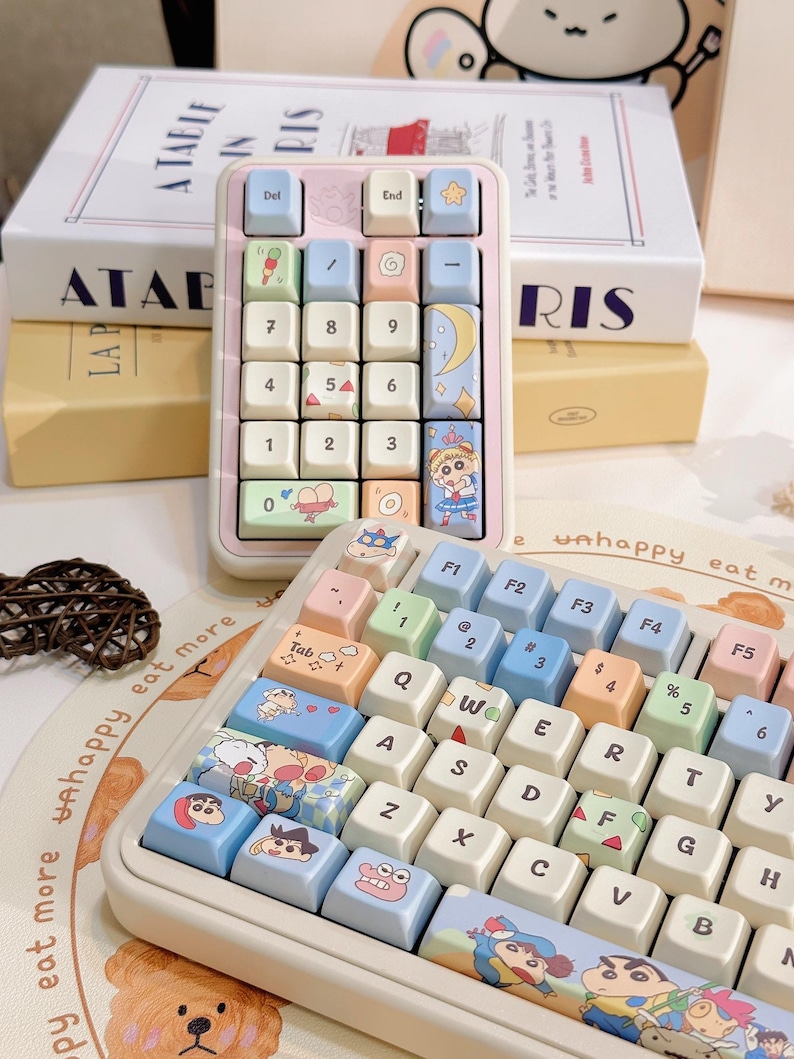 Cute Crayon Shin-chan Theme Keycap Set for Mechanical Keyboard, Kawaii ...