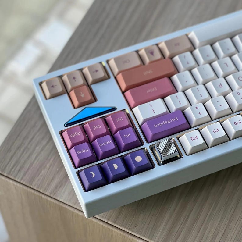 Cute Sunset Theme PBT Gradient Keycaps Set for Mechanical Keyboard ...