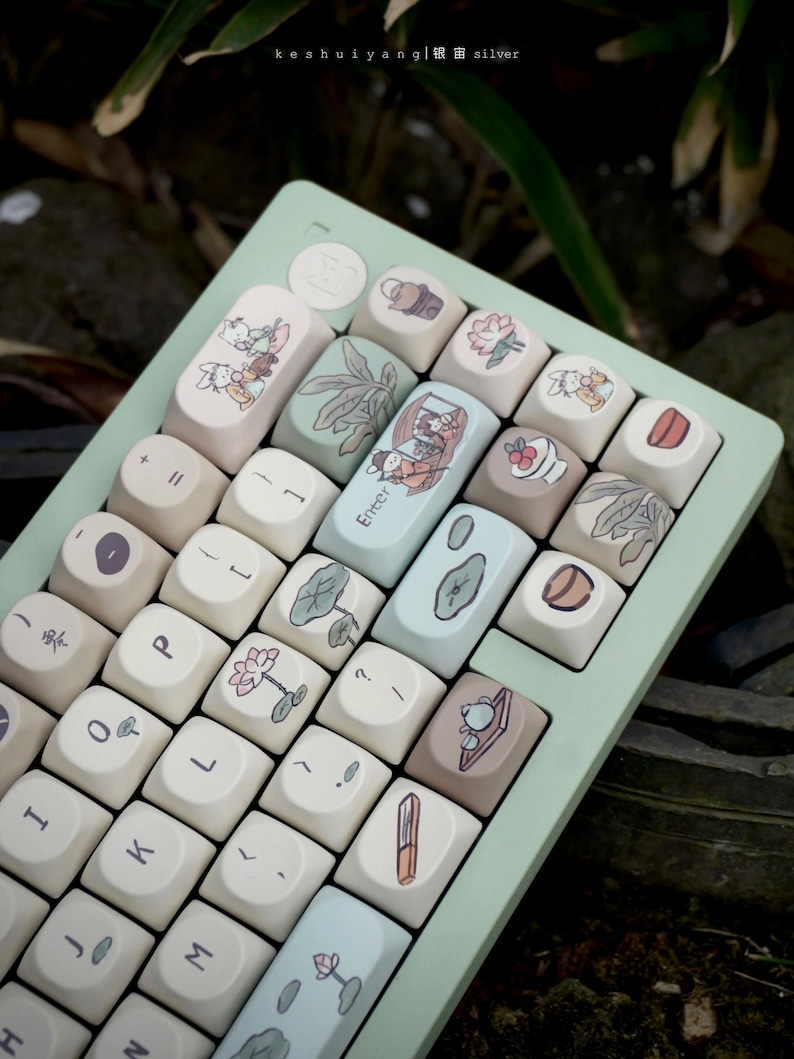 Cute Bunny Adventures Theme Keycap Set Keycap Set for Mechanical ...