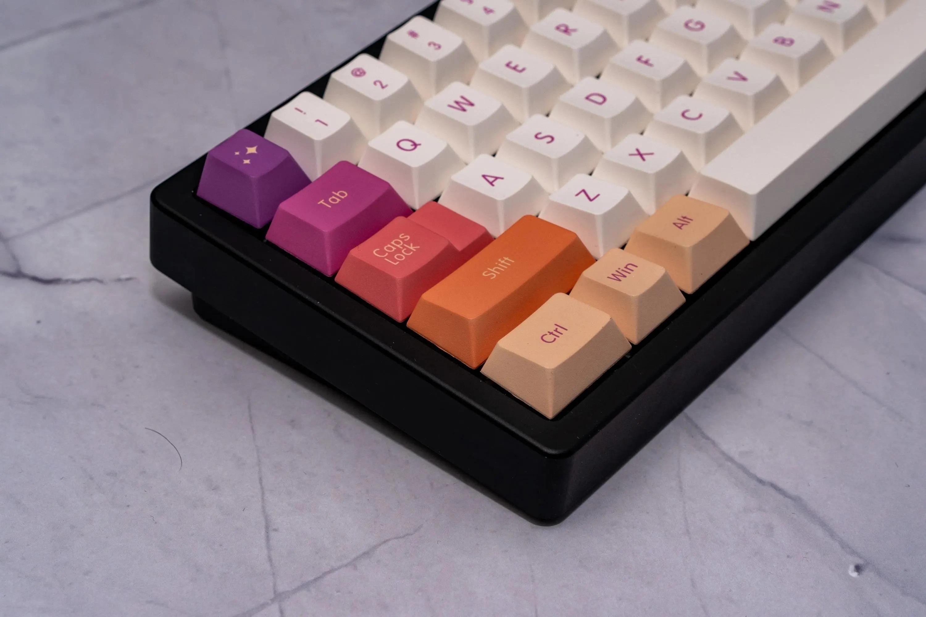 Cute Sunset Theme PBT Gradient Keycaps Set for Mechanical Keyboard ...