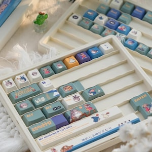 Studio Ghibli Totoro Anime Keycaps Set for Mechanical Keyboard, Artisan ...