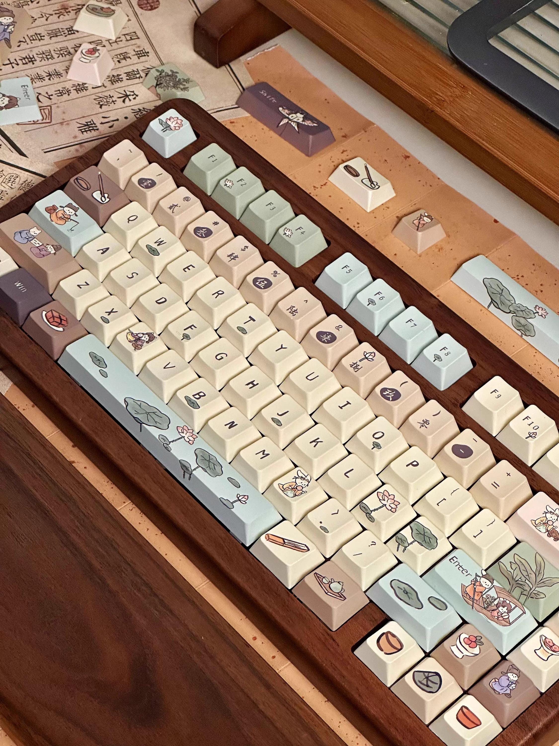 Cute Bunny Adventures Theme Keycap Set Keycap Set for Mechanical ...