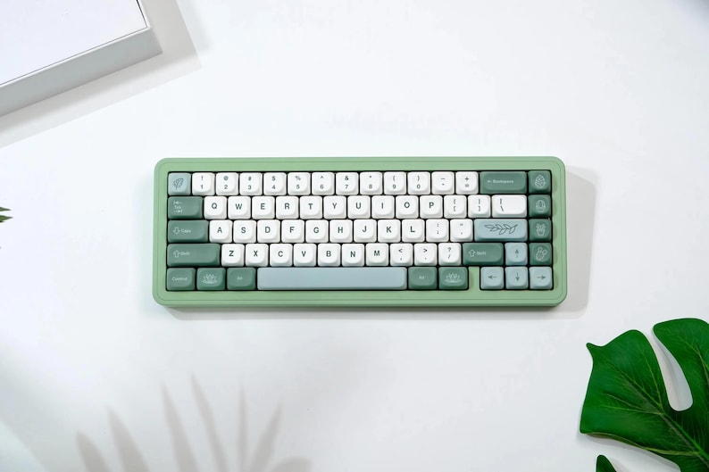 Cute Green Matcha PBT MOA ISO Keycap Set for Mechanical Keyboard ...