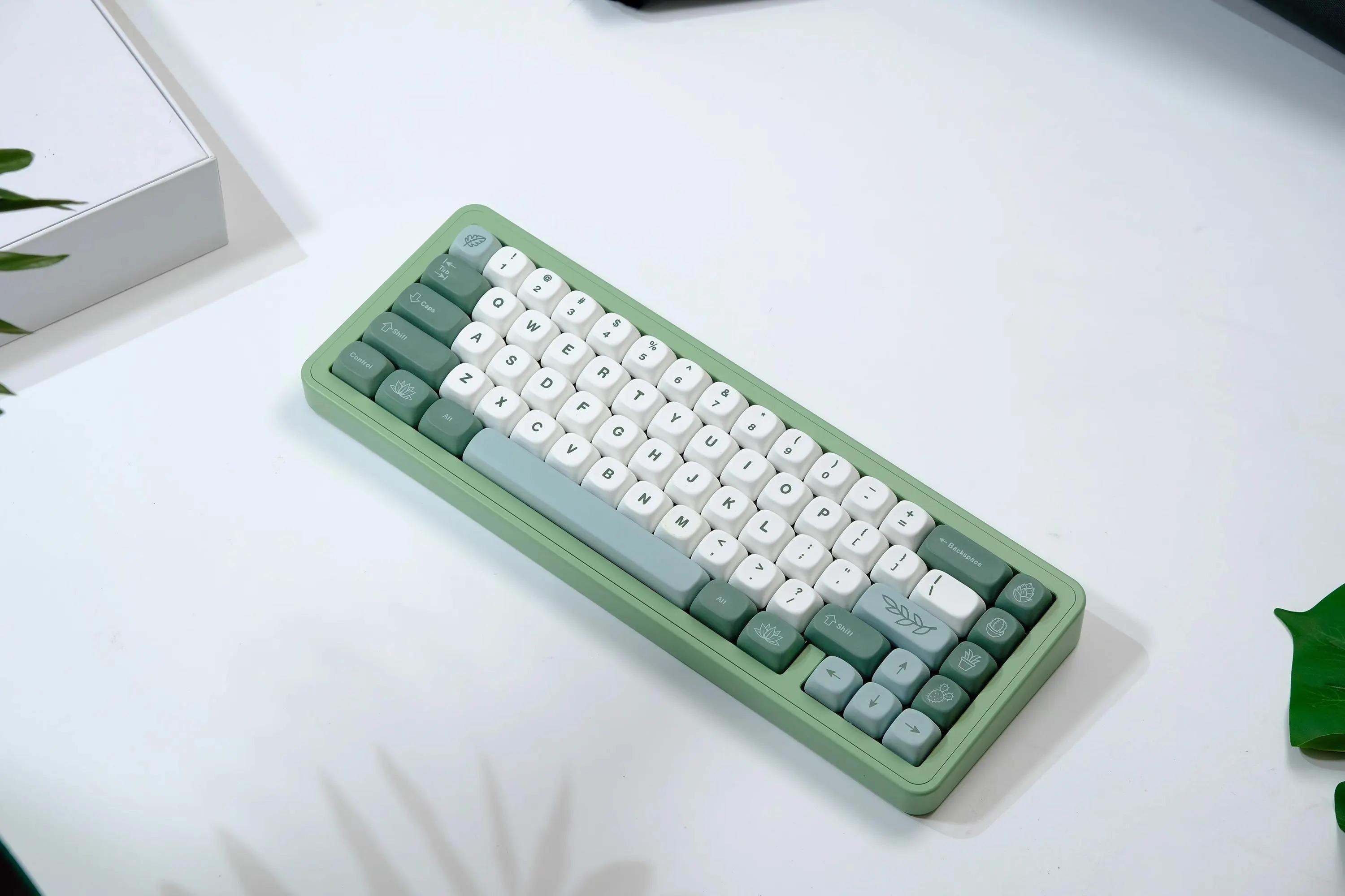 Cute Green Matcha PBT MOA ISO Keycap Set for Mechanical Keyboard ...