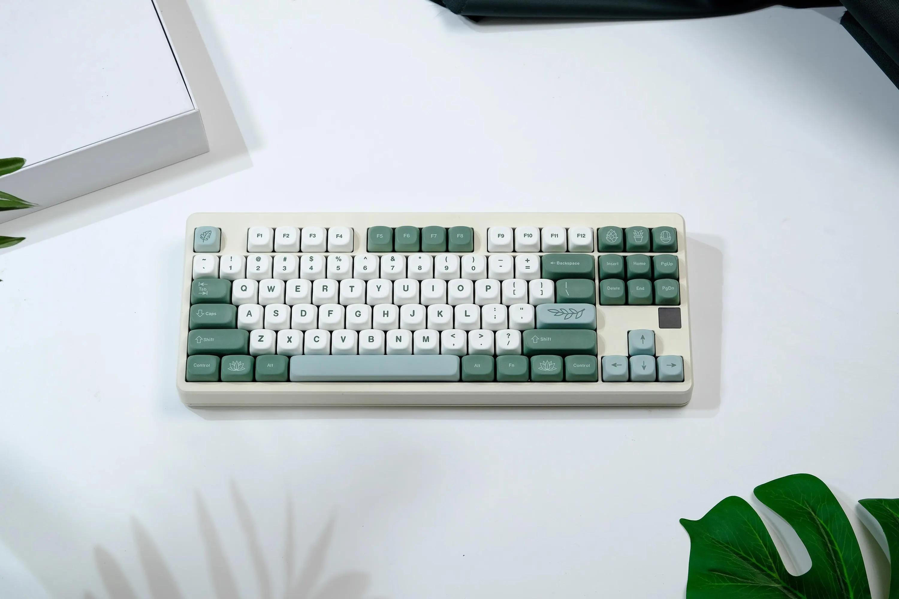 Cute Green Matcha PBT MOA ISO Keycap Set for Mechanical Keyboard ...
