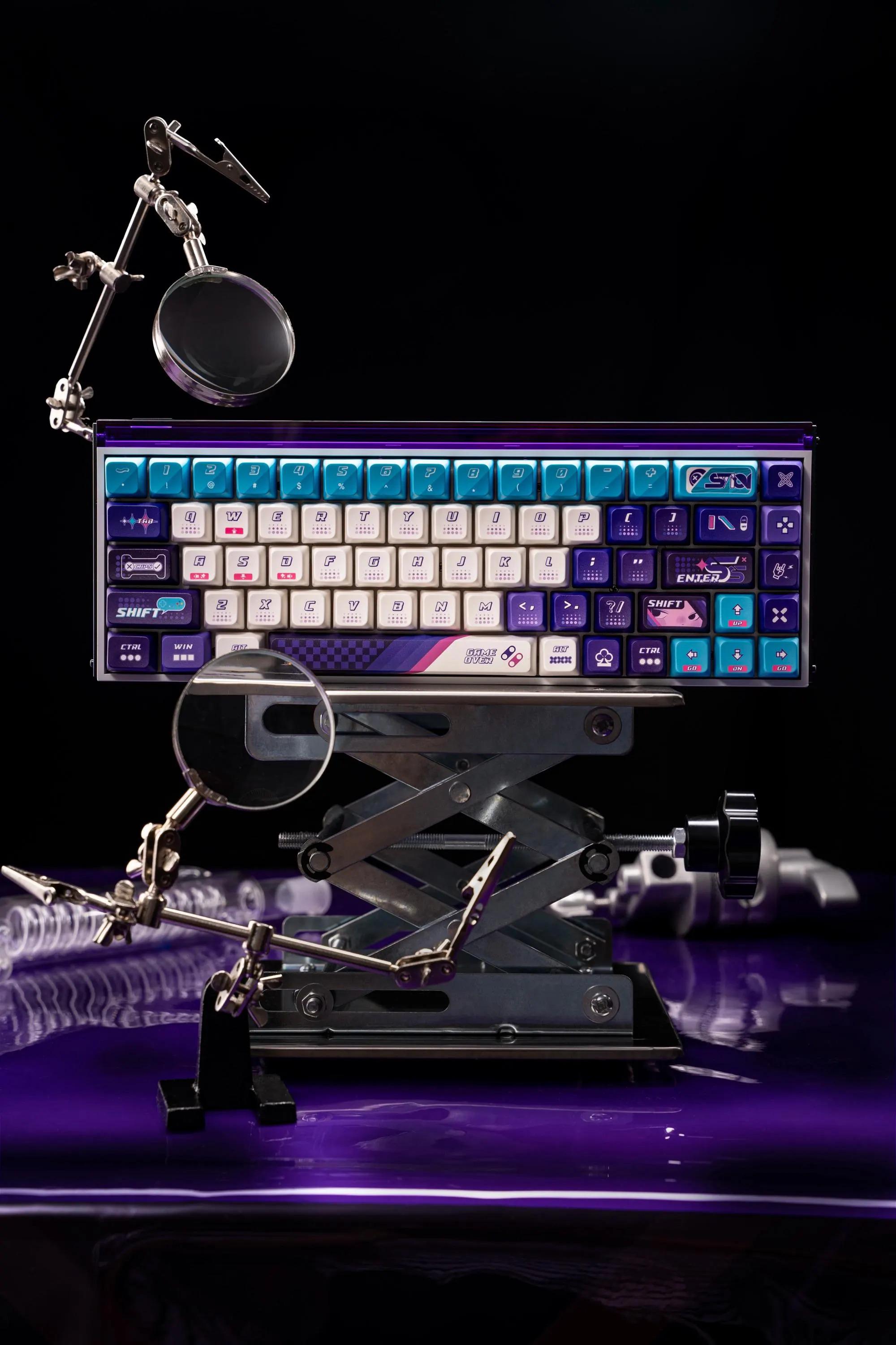 Purple Cool Gaming Theme PBT ISO Keycap Set for Mechanical Keyboard ...