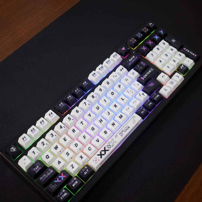 Cool Cyberpunk Theme Artisan Keycap Set for Mechanical Keyboard, Neon ...