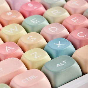 Cute Colorful Candy Theme PBT MOA Round Keycap Set for Mechanical ...