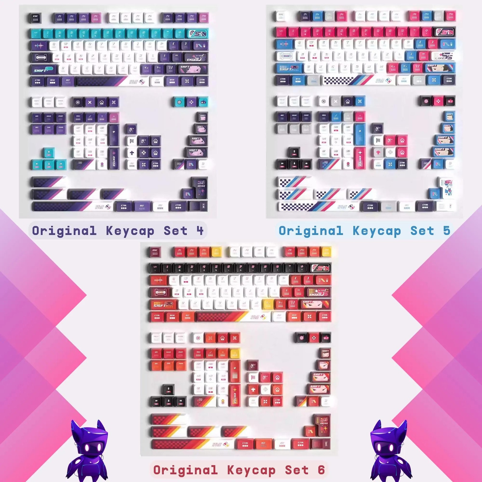 Cool Stick Line Theme Keycap Set for Mechanical Keyboard, ISO Keycaps ...