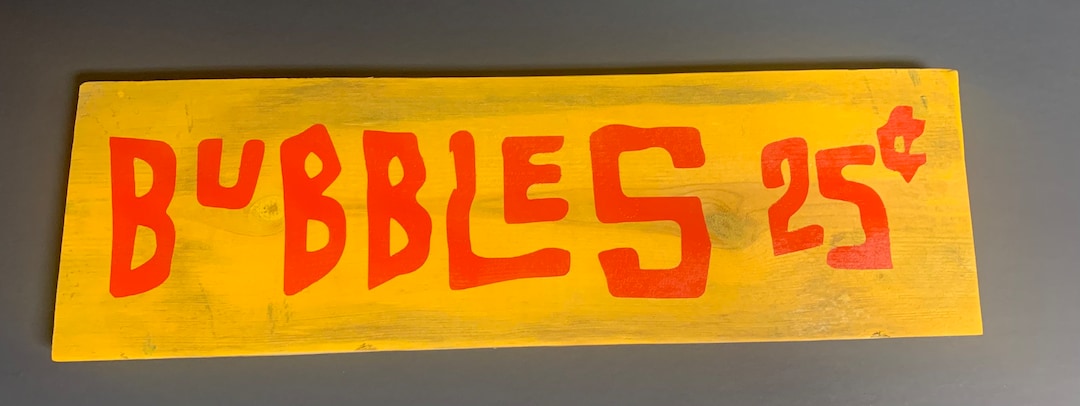 Spongebob Squarepants Inspired Bubbles 25 Cents Wooden - Etsy