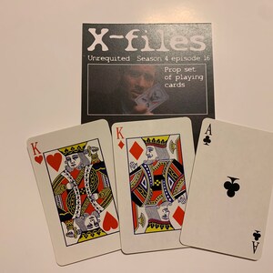 X-files Prop Replica Playing Card Set of Three Unrequited - Etsy