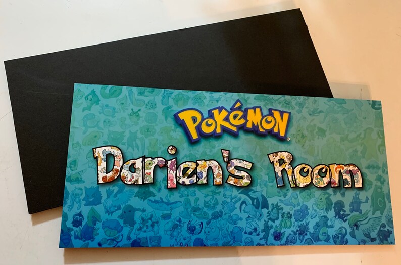 Pokémon Inspired Foam Core Door Sign - Etsy
