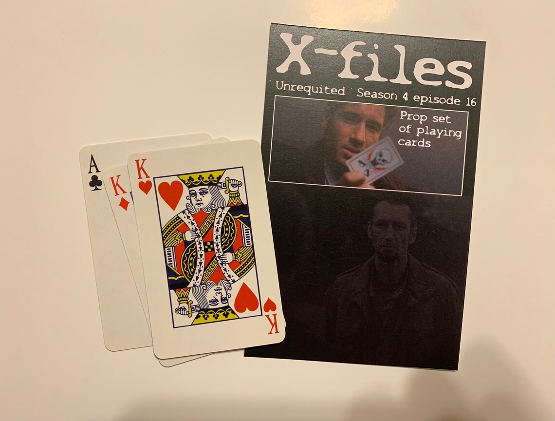 X-files Prop Replica Playing Card Set of Three Unrequited - Etsy