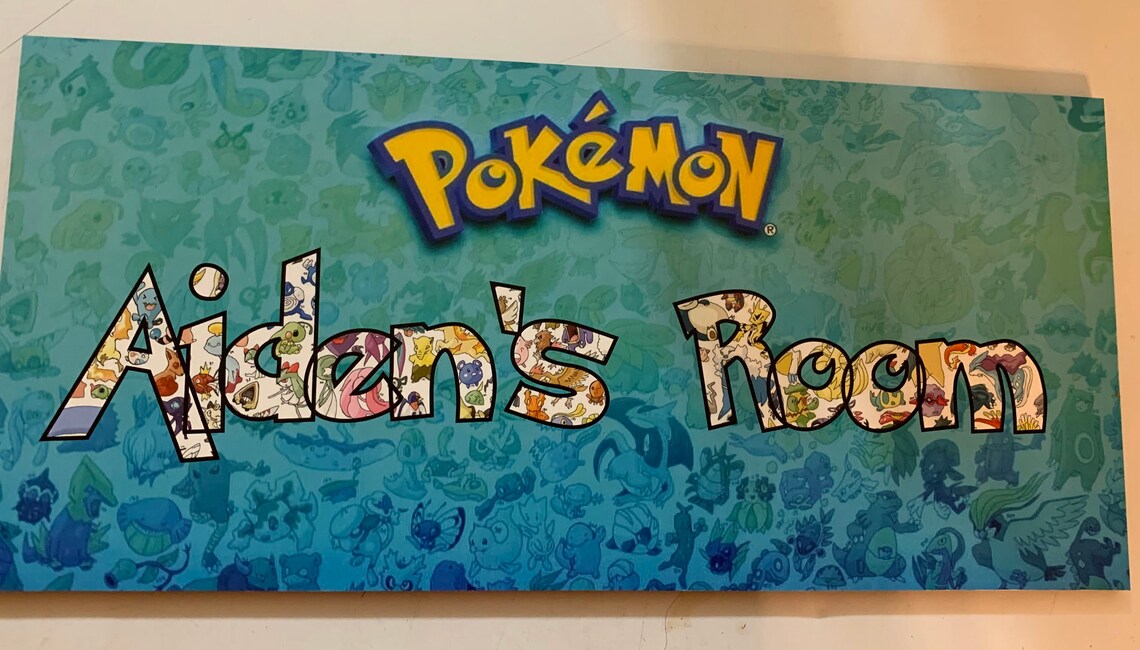 Pokémon Inspired Foam Core Door Sign | Etsy