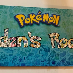 Pokémon Inspired Foam Core Door Sign - Etsy