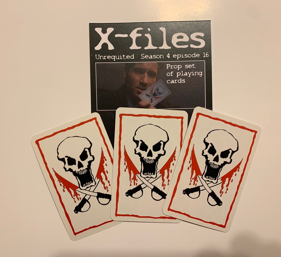 X-files Prop Replica Playing Card Set of Three Unrequited - Etsy