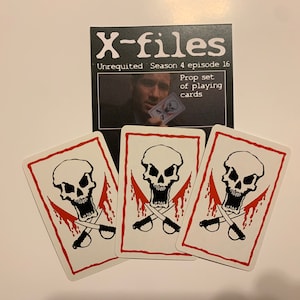 X-files Prop Replica Playing Card Set of Three Unrequited - Etsy