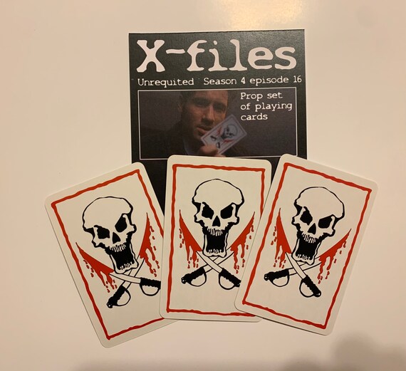 X-files Prop Replica Playing Card Set of Three Unrequited | Etsy