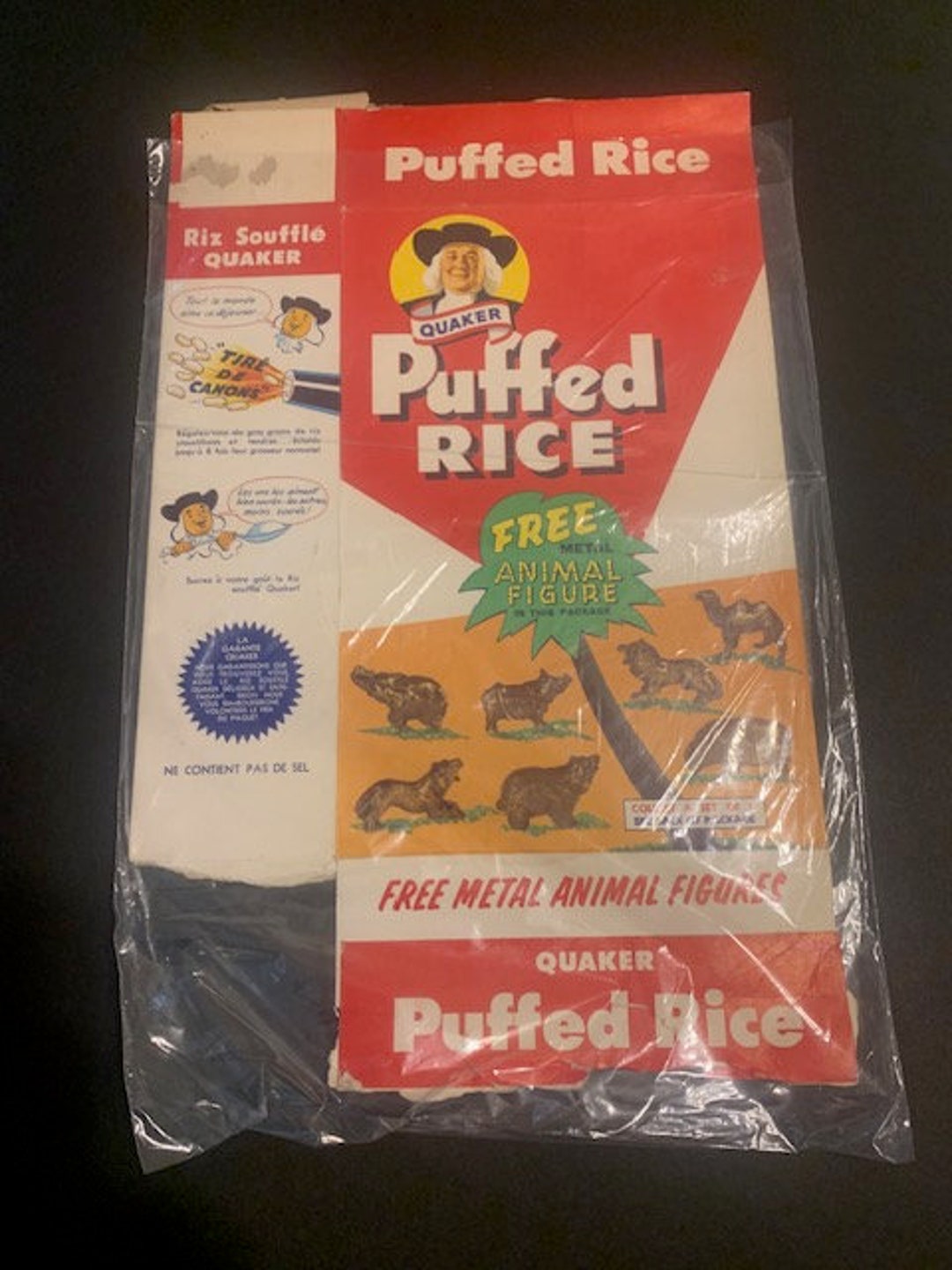 Vintage Quaker Puffed Rice Cereal Metal Animal Figures Offer - Etsy