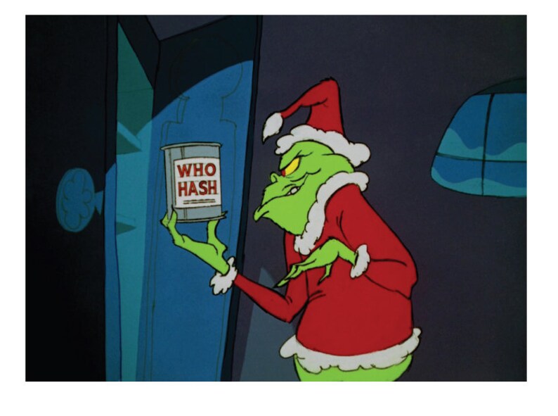 NEW : the Grinch Original Cartoon WHO HASH Can With Print - Etsy Ireland