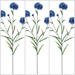 New Artificial Cornflower, Silk Cornflower, 25.5 Cornflower Spray Blue ...