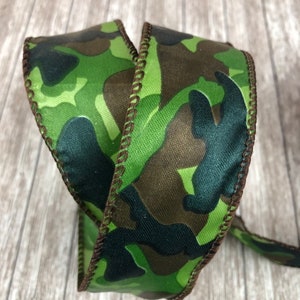 Camo Ribbon Wired 1.5" Wide Camouflage Ribbon for Gift Bows Camo Ribbon ...