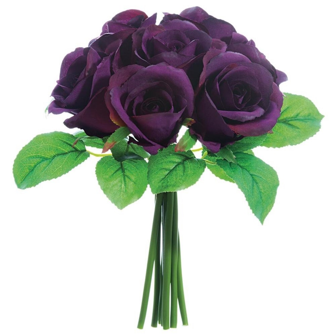 Eggplant Rose Bunch Plum Roses for Home Decor Eggplant Roses for Home ...