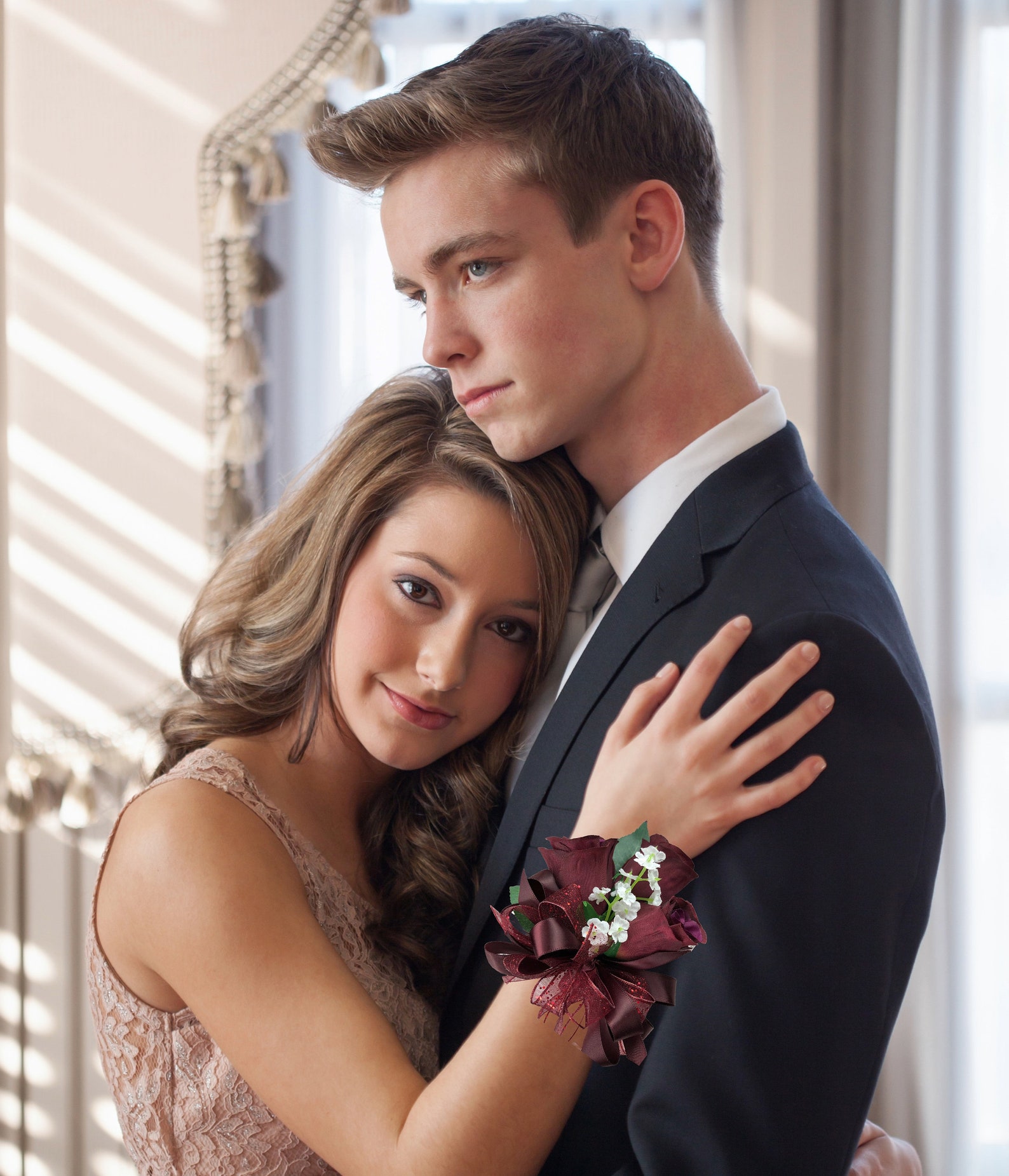 Burgundy Prom Corsage Burgundy Prom Bout Burgundy Wrist Corsage ...
