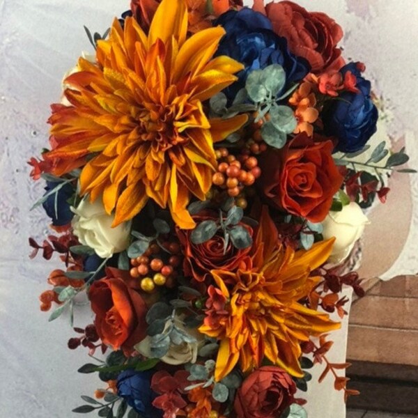 Rust Bridal Bouquet - Etsy