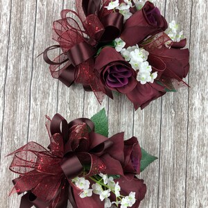 Burgundy Prom Corsage Burgundy Prom Bout Burgundy Wrist Corsage ...
