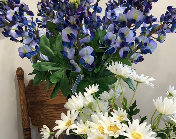 New Artificial Bluebonnet Silk Bluebonnets Faux Texas Bluebonnet Fake ...