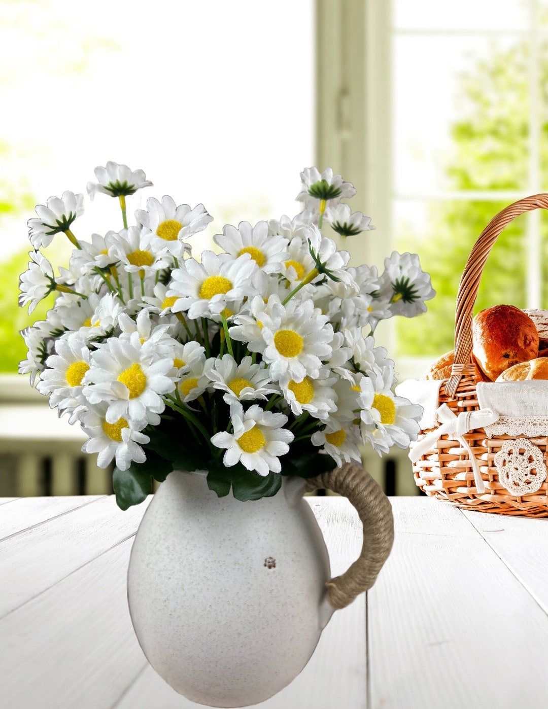 Mini Daisy Flower Bush for Wedding Flowers Mini White Daisy Bundle 13 ...