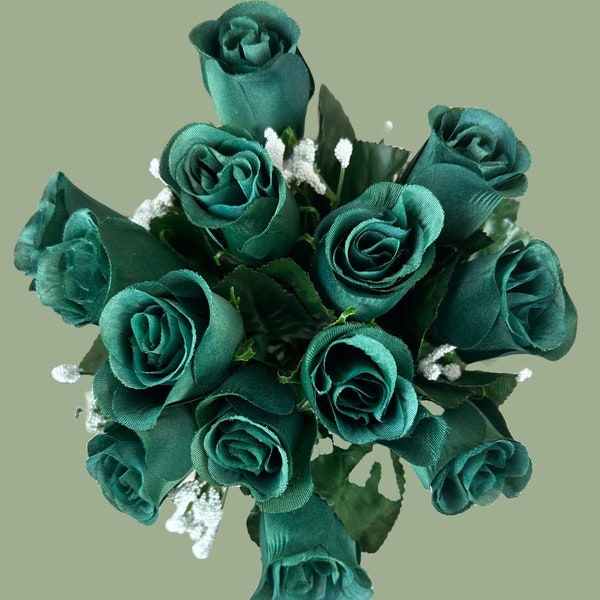 Green Silk Roses - Etsy
