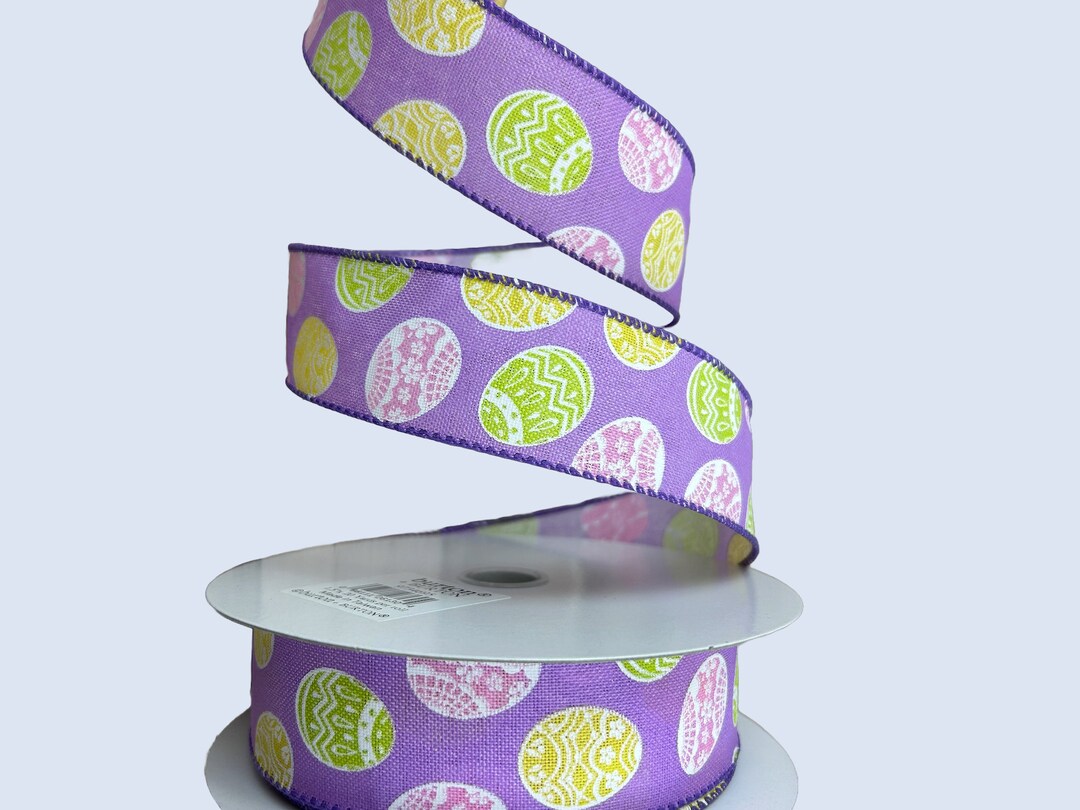 Easter Ribbon 1-1/2" Wide Easter Egg Ribbon Easter Wired Ribbon for ...