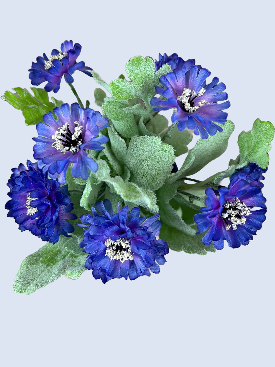 Cornflower Fake Flowers Artificial Blue Cornflower Bunch Mason Pint Jar ...