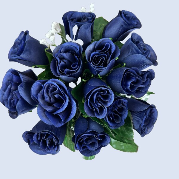 Fake Navy Blue Roses - Etsy