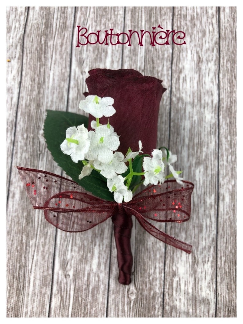 Burgundy Prom Corsage Burgundy Prom Bout Burgundy Wrist Corsage ...
