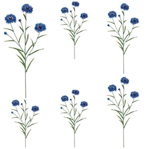 New Artificial Cornflower, Silk Cornflower, 25.5 Cornflower Spray Blue ...