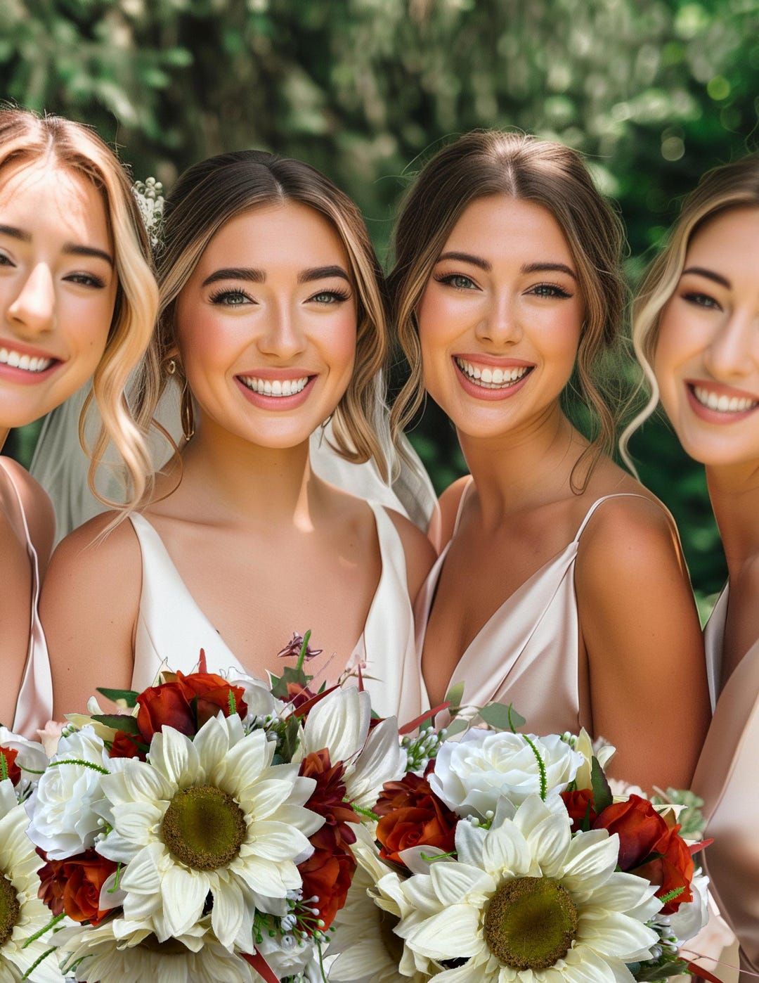 Rust Bridal Bouquet Rust Ivory Wedding Flowers Rust and Ivory Bride's ...