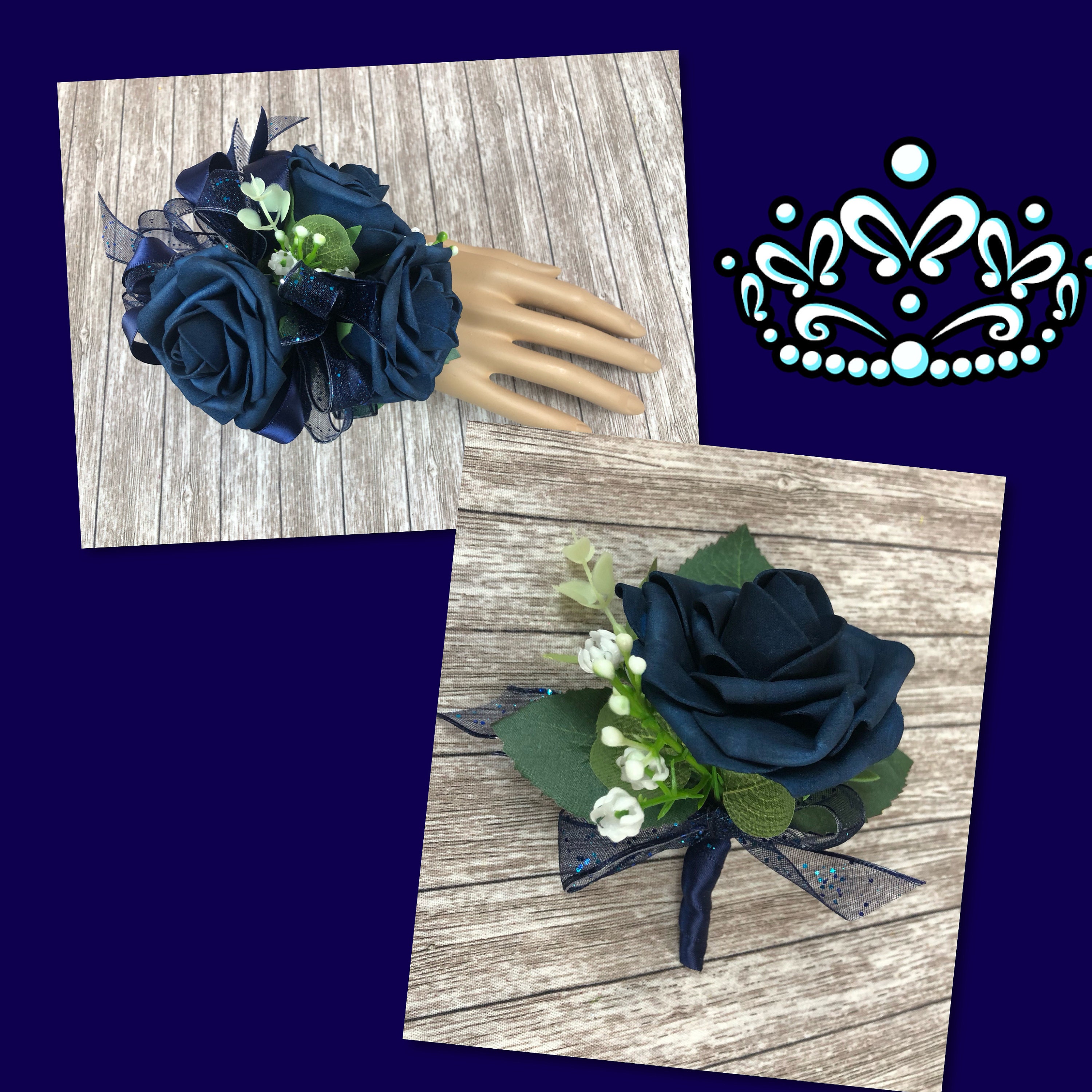 Blue Rose Corsage For Prom