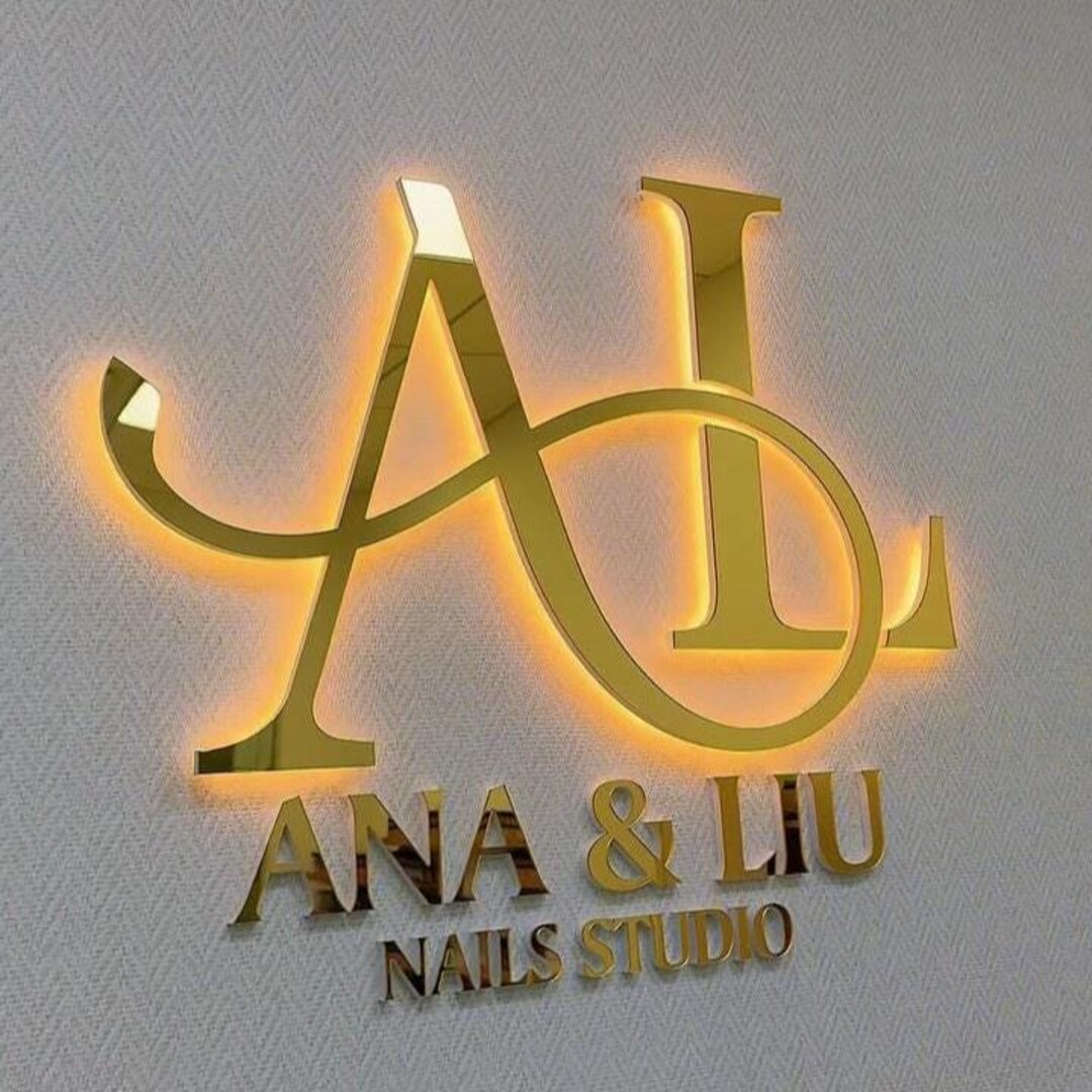 Custom 3D Metal Signage, Salon Logo Sign, Backlit Business Signs ...