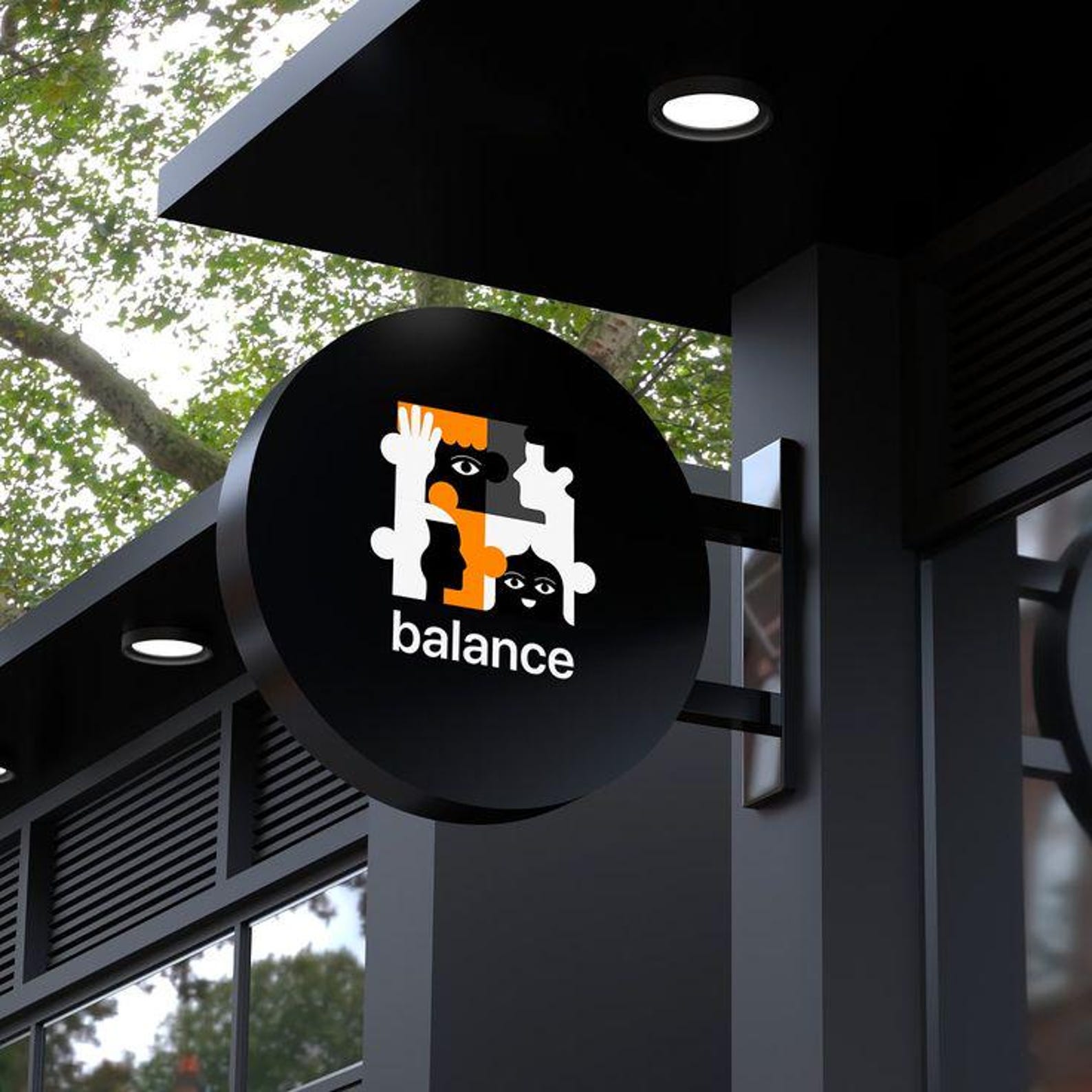 Custom Round Logo Sign, Wall Mounted Sign, Custom Blade Sign, Shop Sign ...