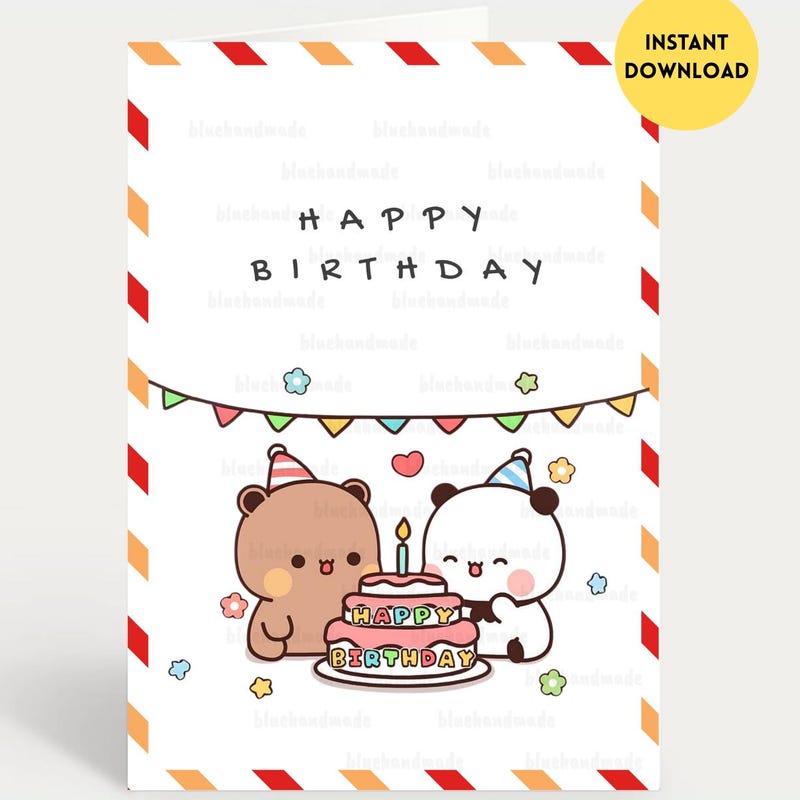 Bubu Dudu Card Happy Birthday - Etsy