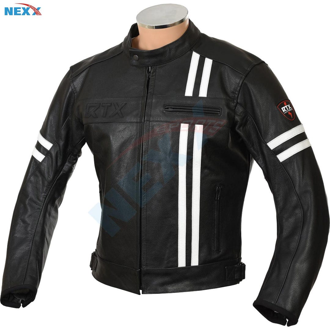 Retro Black Buffalo Leather Jacket – Premium Handmade Leather Jacket ...