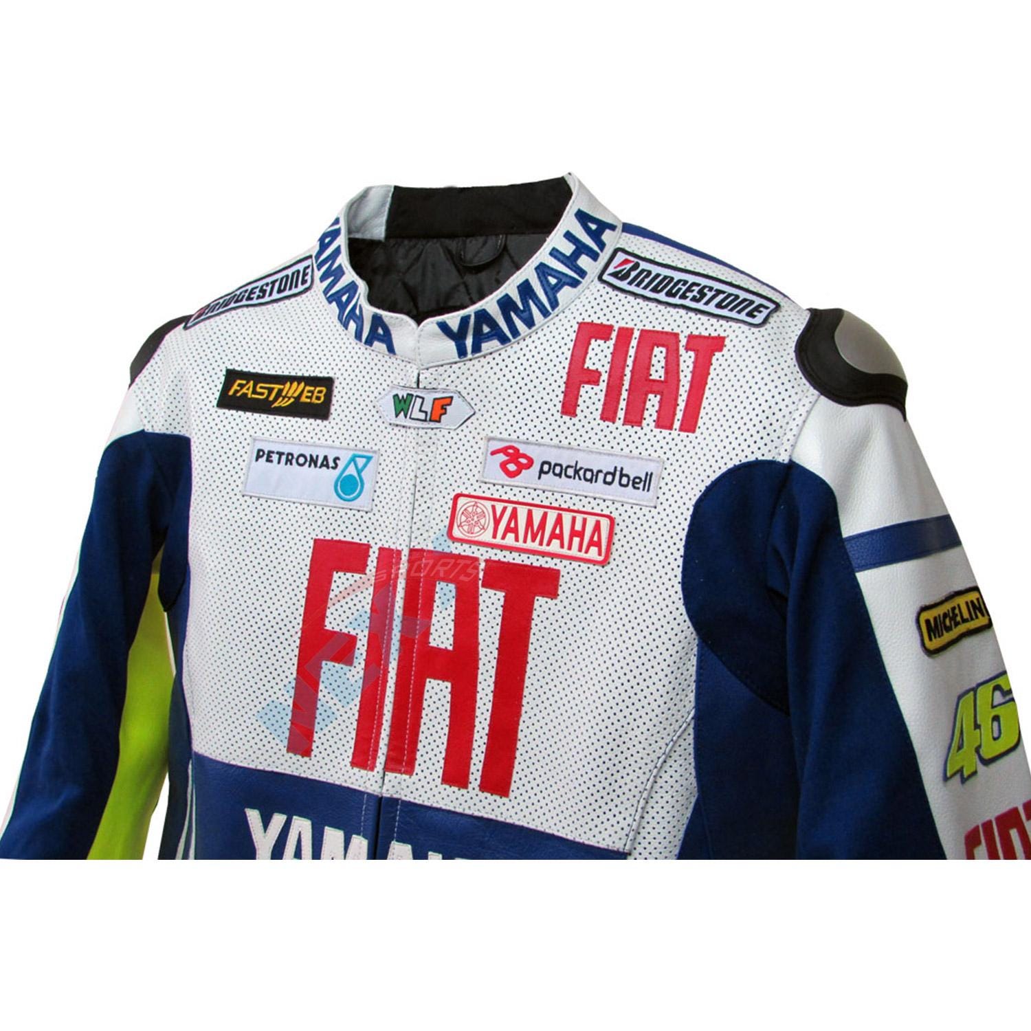 Yamaha Replica Men's Fiat Petronas Team Racing Leather Jacket – Motogp ...