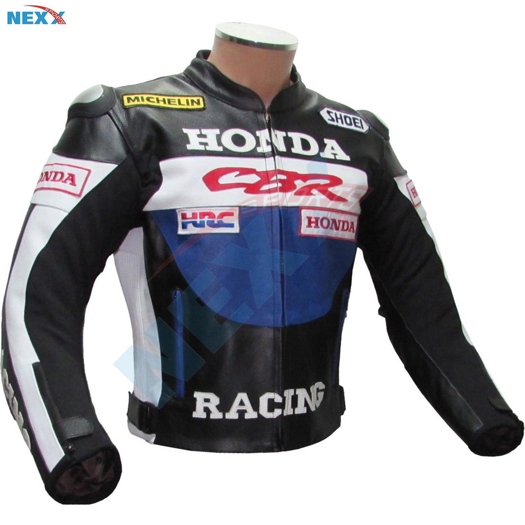Nexx Sports Honda Racing Blue Motorcycle Jacket – Honda CBR Blue Biker ...