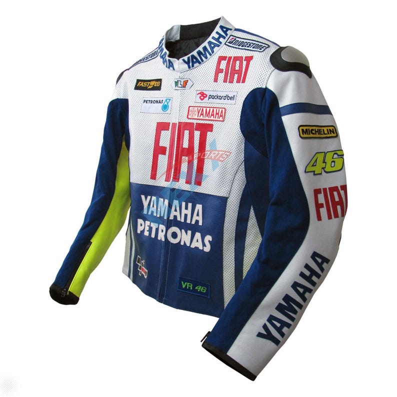 Yamaha Replica Men's Fiat Petronas Team Racing Leather Jacket – Motogp ...