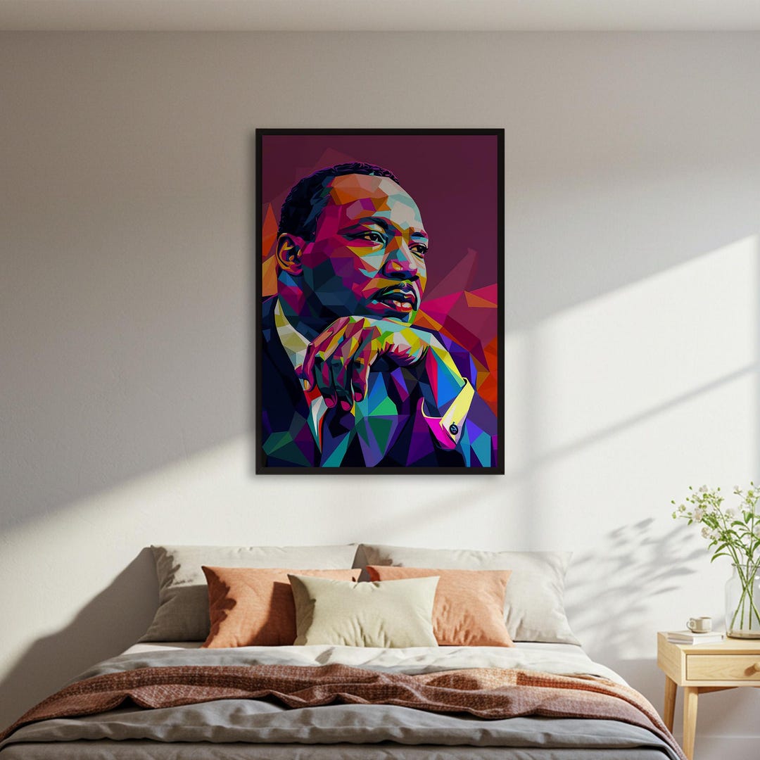 Martin Luther King Jr. Pop Art Poster, Colorful Portrait Print, Civil ...