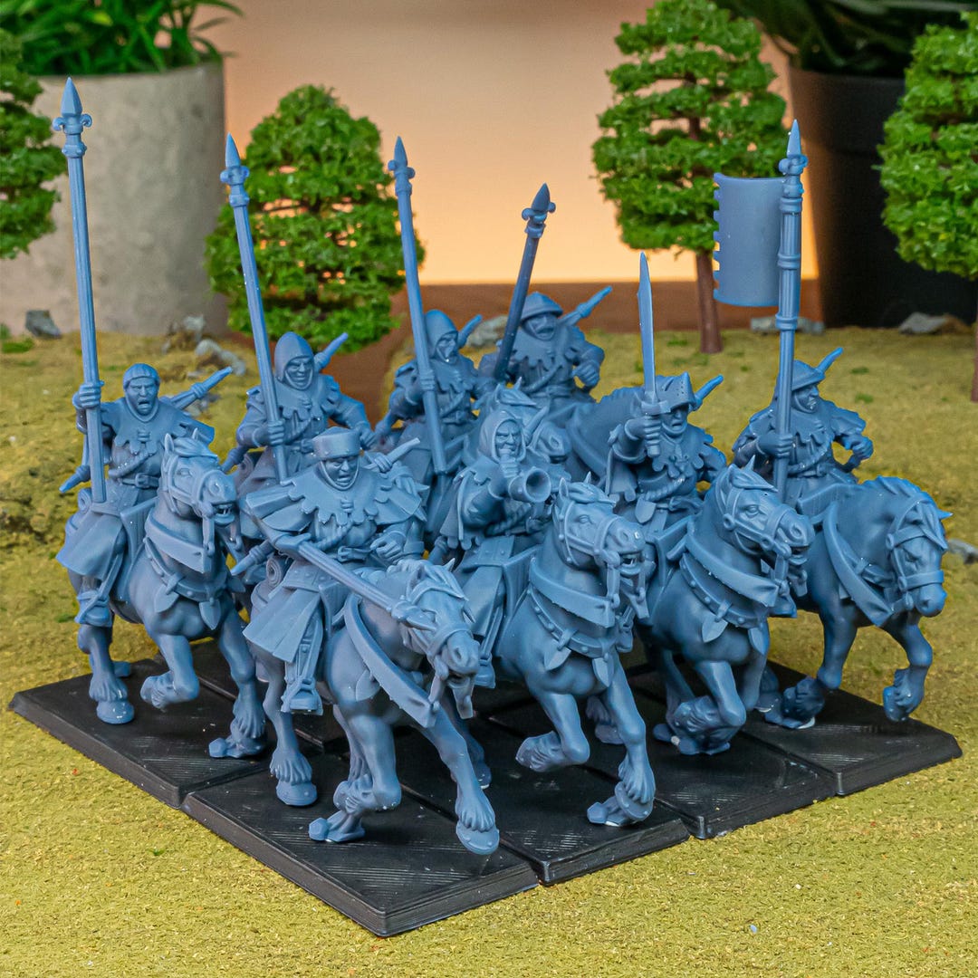 Resin Miniature 32mm – MOUNTED MEN at ARMS for Dnd / Highlands ...